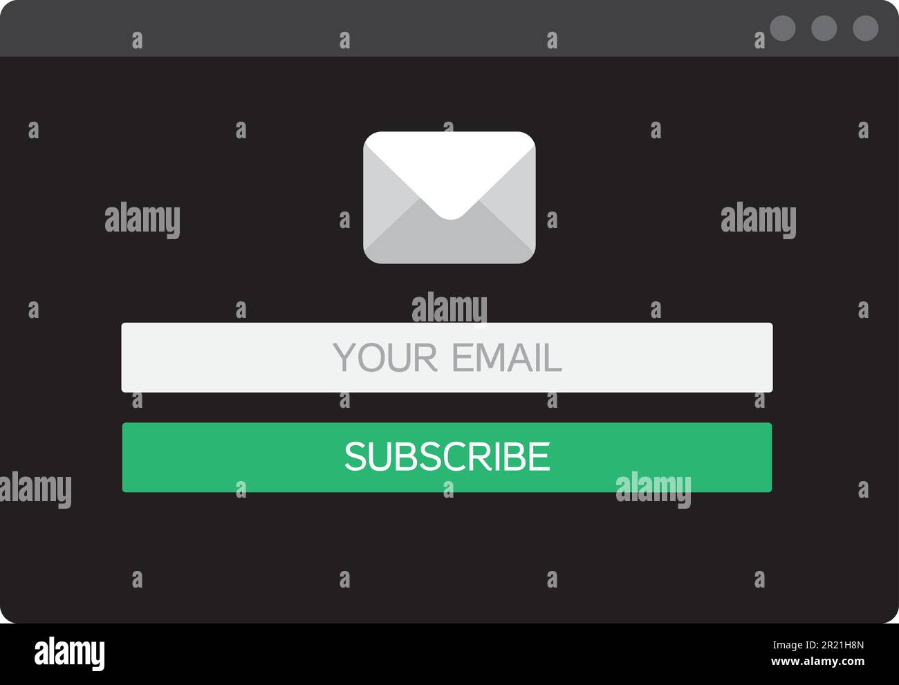 Web Template And Elements For Site Form Of Email Subscribe Newsletter On Computer Email 4421