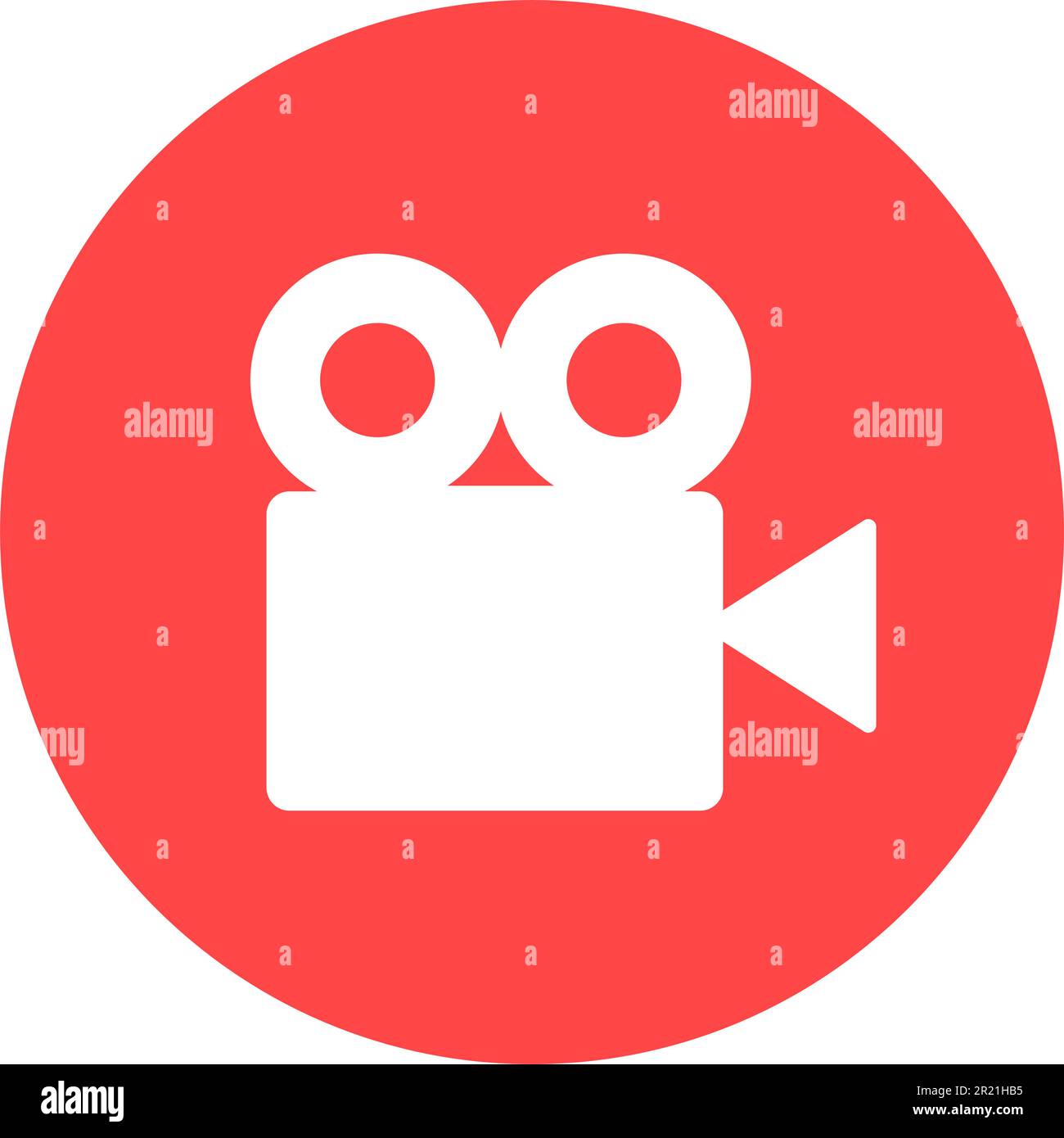 Video camera silhouette square icon. Movie recording button. Digital ...