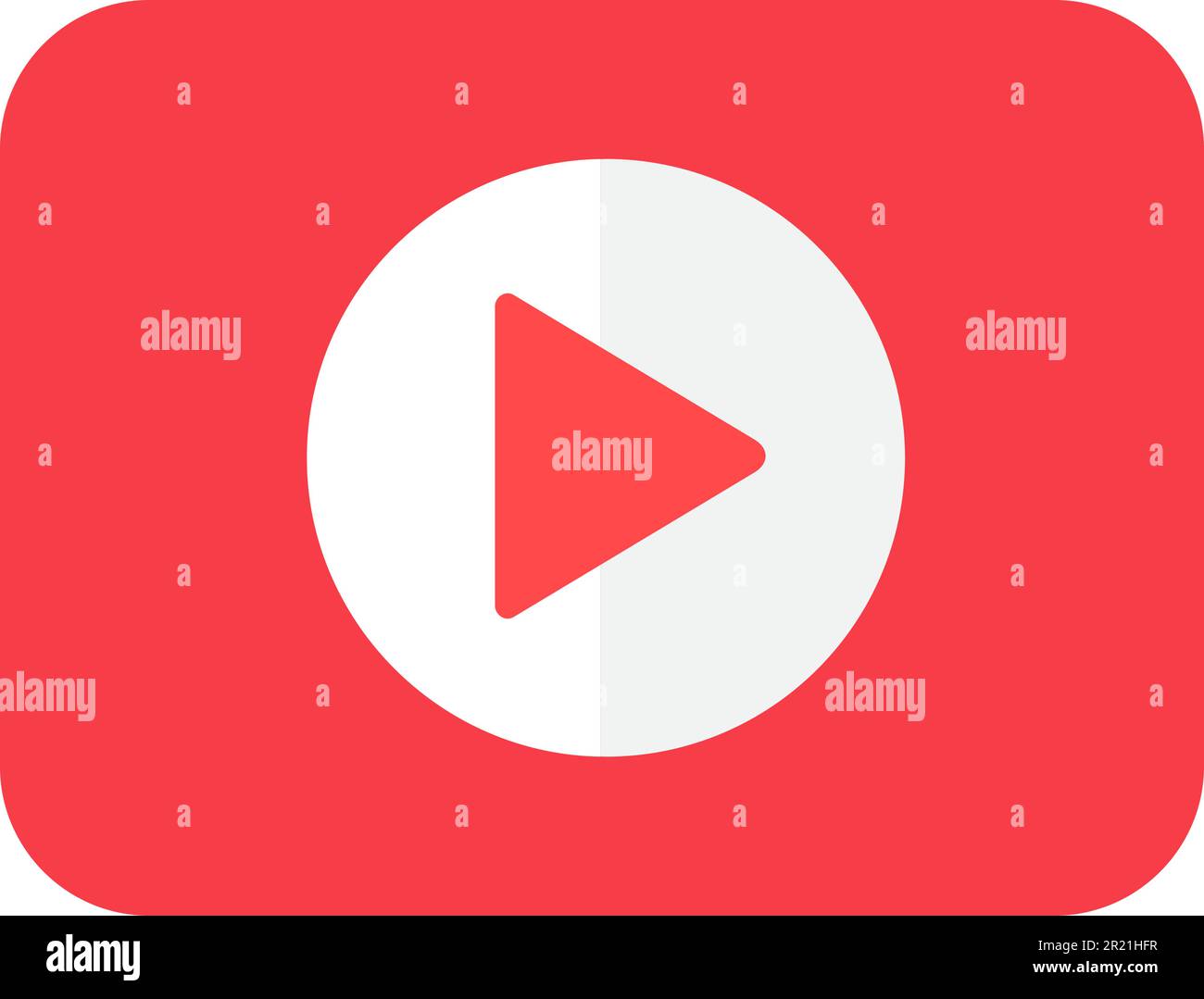 Play symbol flat vector icon. Audio, video, music player button. Resume sign. Multimedia symbol ...