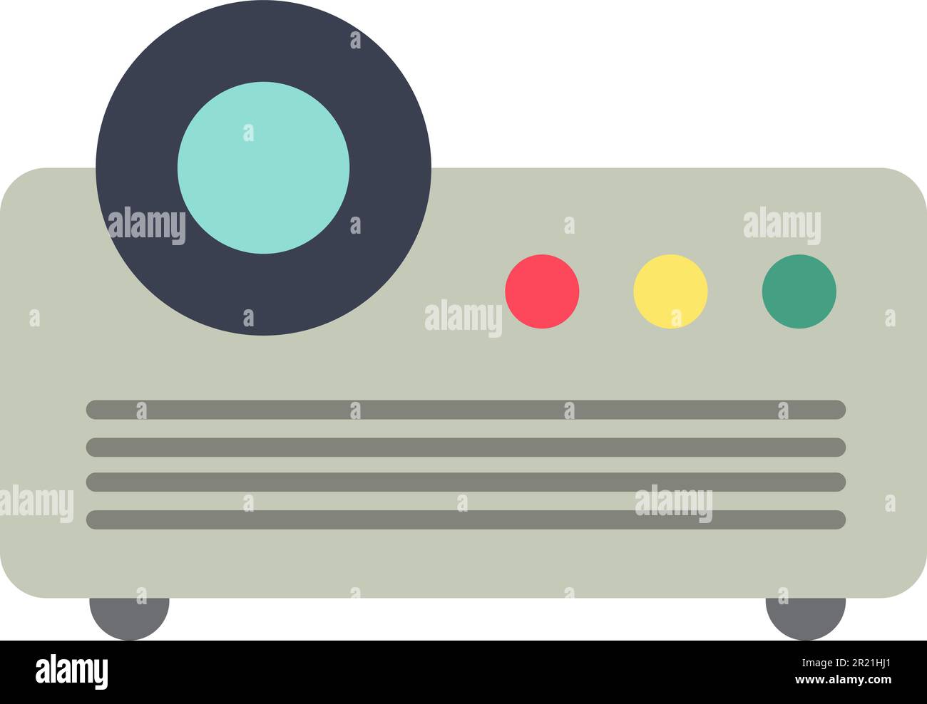 Projector device for presentation icon vector. Electronic gadget ...
