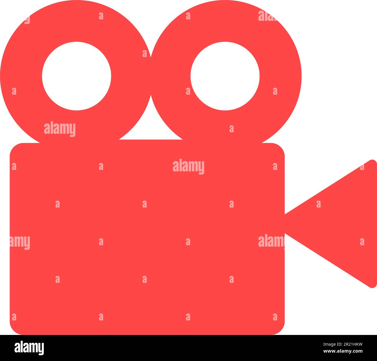 Video camera silhouette square icon. Movie recording button. Digital ...