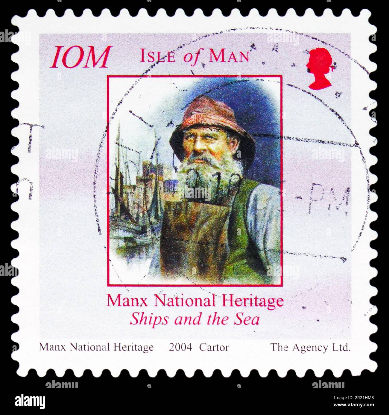 MOSCOW, RUSSIA - APRIL 08, 2023: Postage stamp printed on Isle of Man ...
