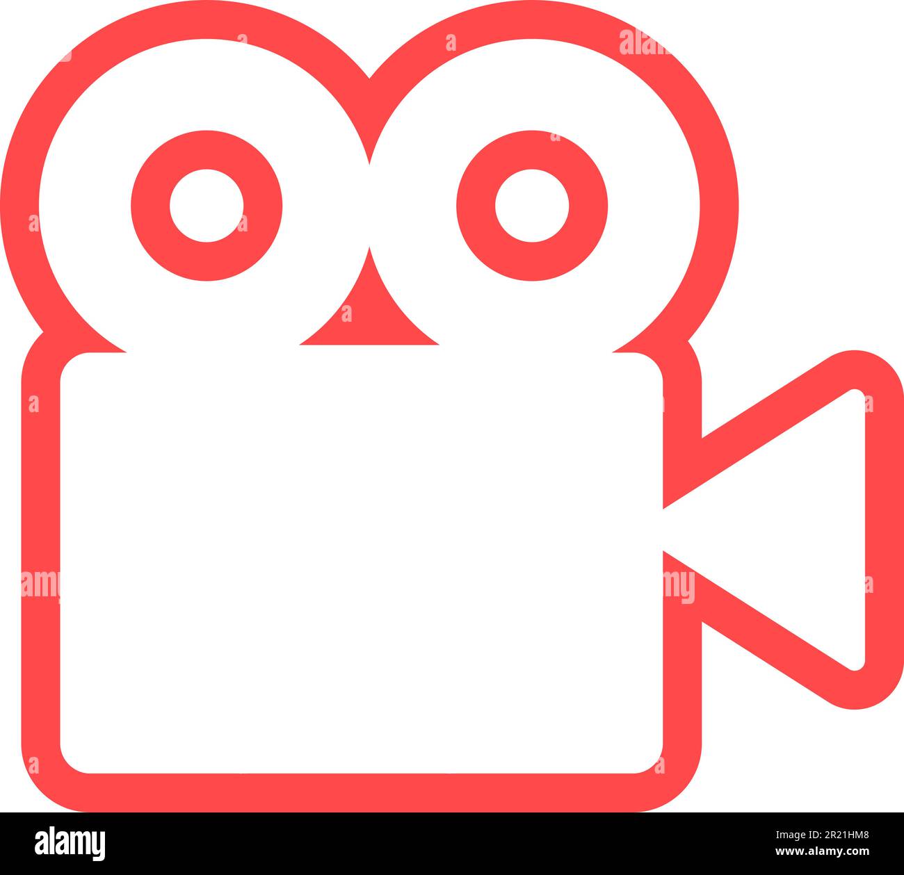 Video camera silhouette square icon. Movie recording button. Digital ...