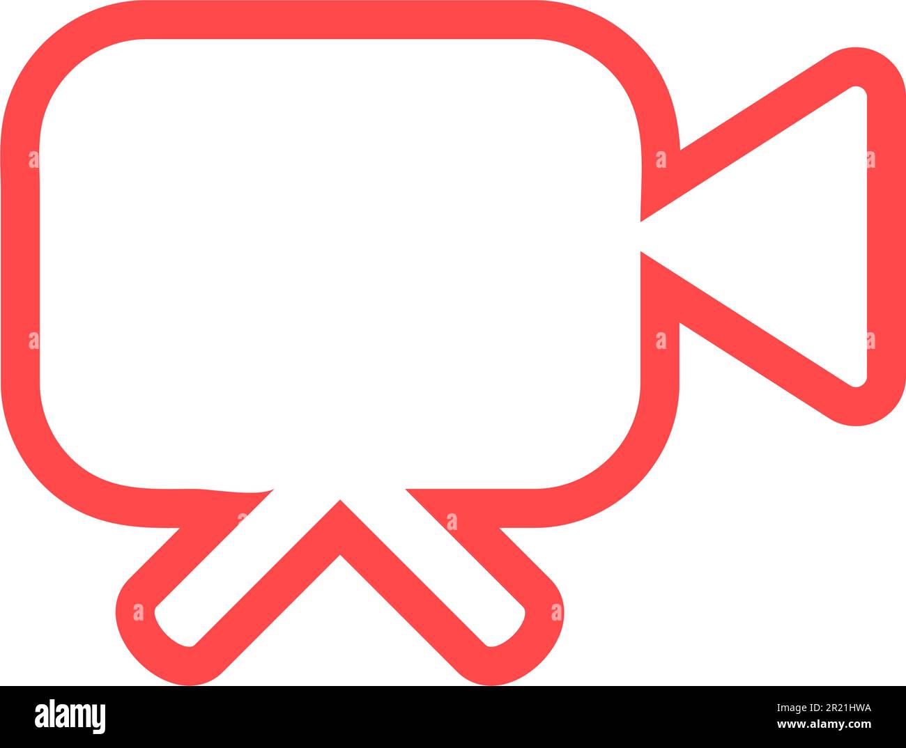 Video camera silhouette square icon. Movie recording button. Digital ...