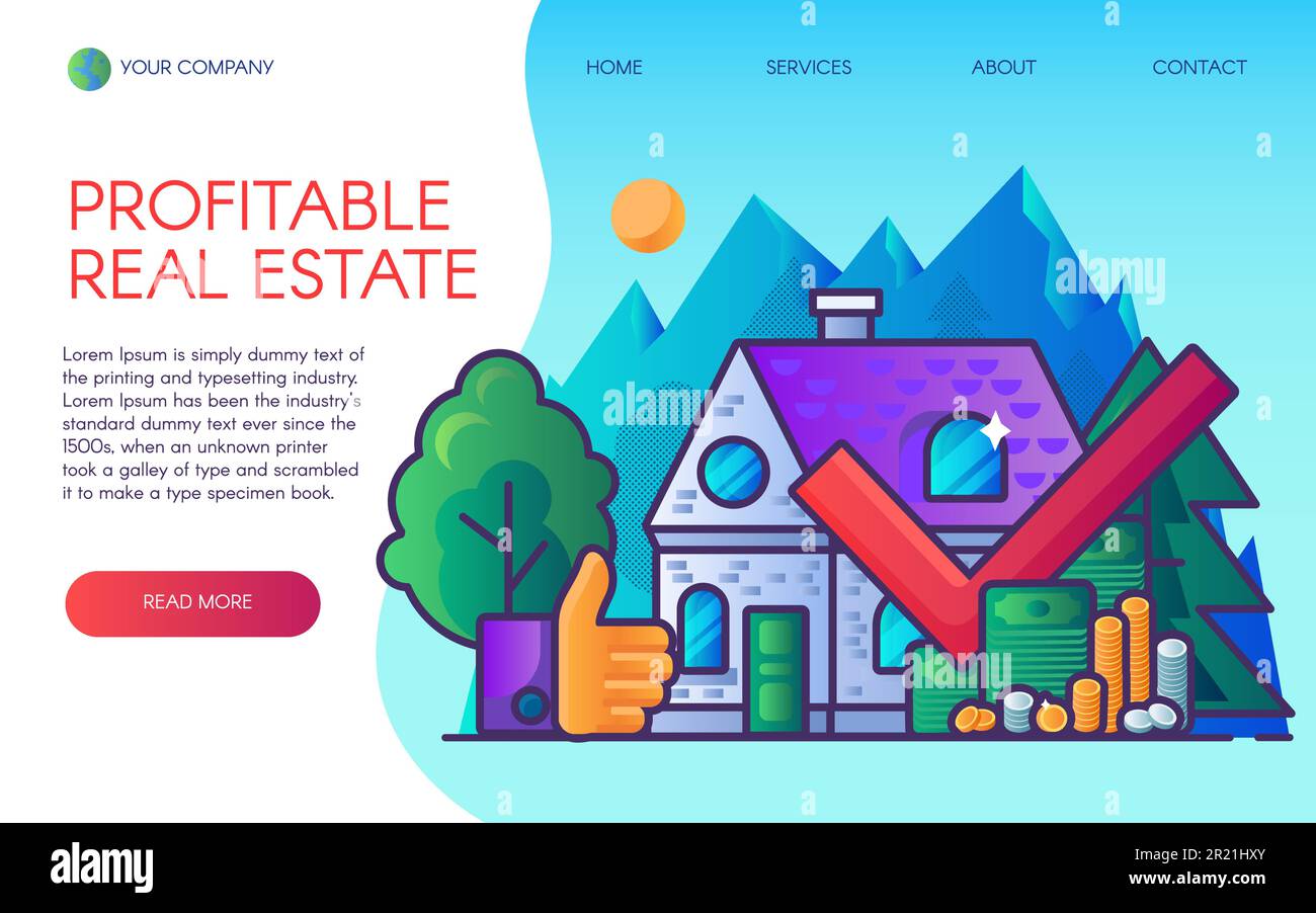 Profitable house Stock Vector Images - Alamy