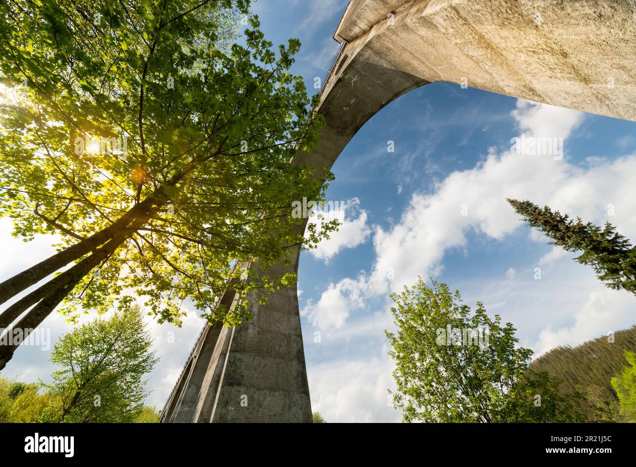 Viaduct is a landmark of Willingen Upland municipality. Frog ...