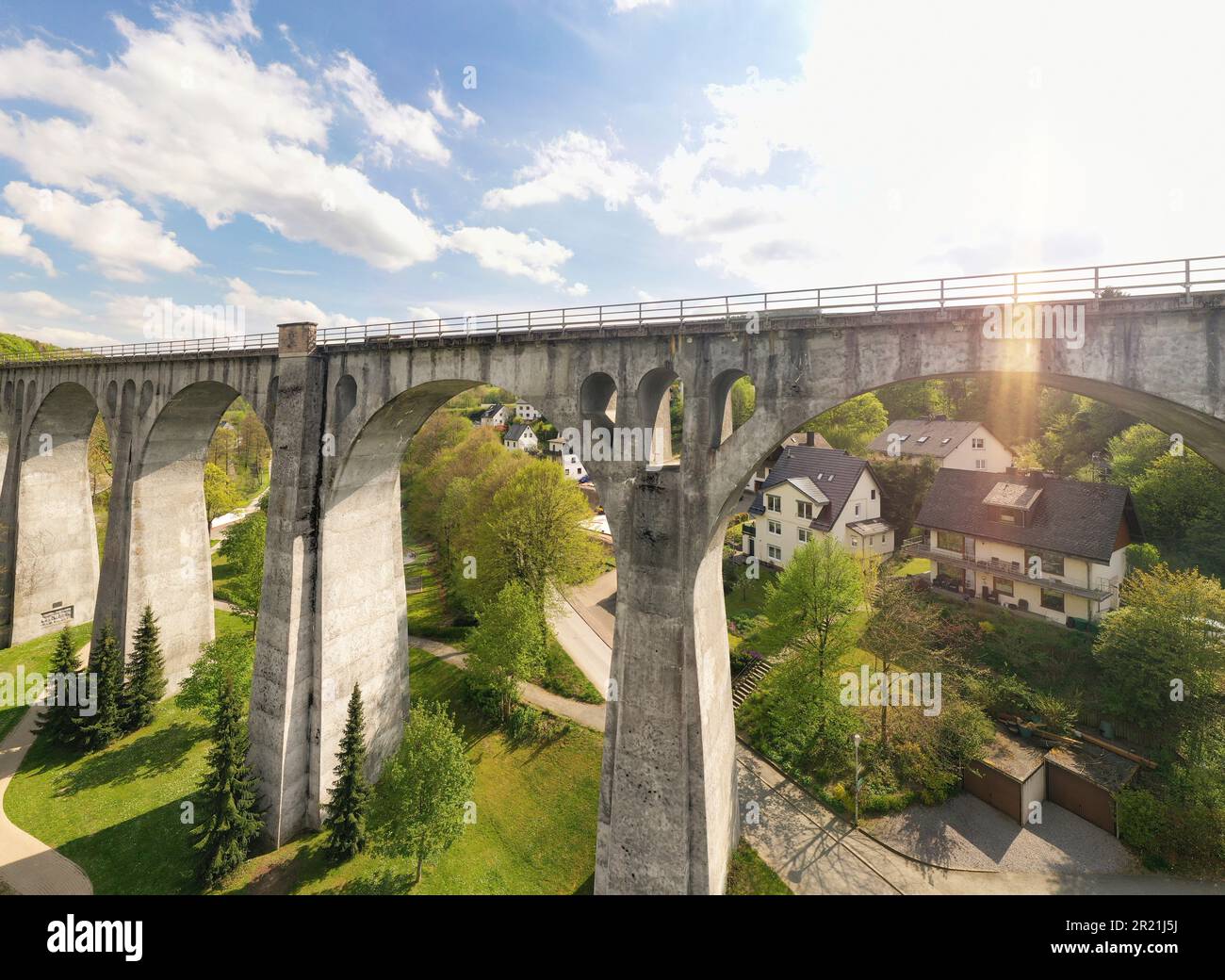 The viaduct is a landmark of the municipality of Willingen Upland. A ...