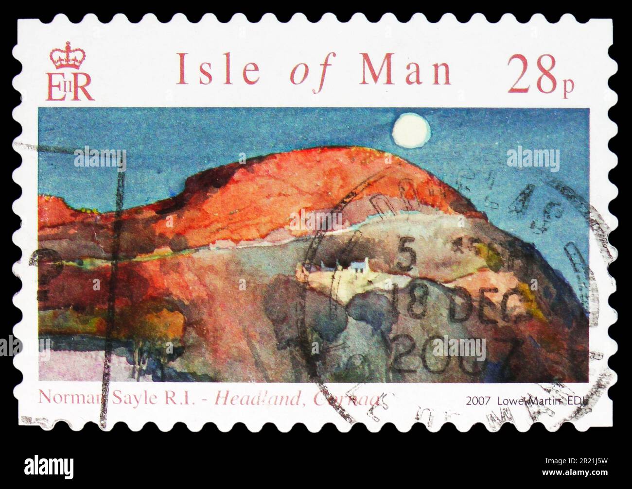 MOSCOW, RUSSIA - APRIL 08, 2023: Postage stamp printed on Isle of Man ...