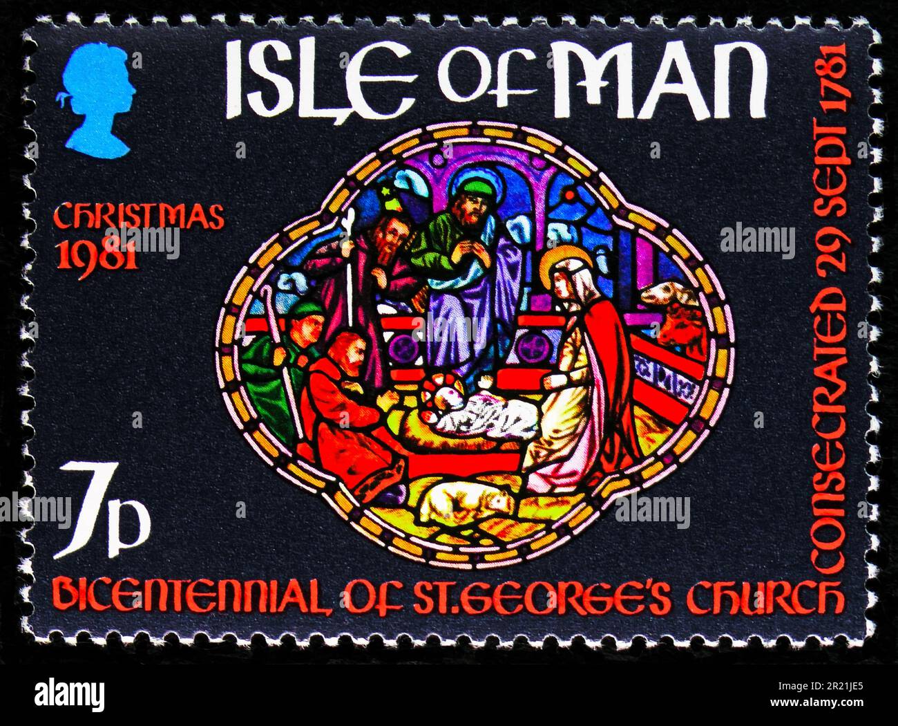 MOSCOW, RUSSIA - APRIL 08, 2023: Postage stamp printed on Isle of Man ...