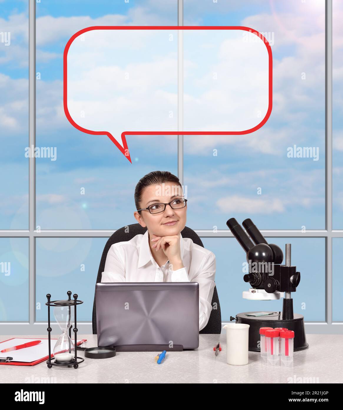 Professional female scientist in protective hi-res stock photography ...