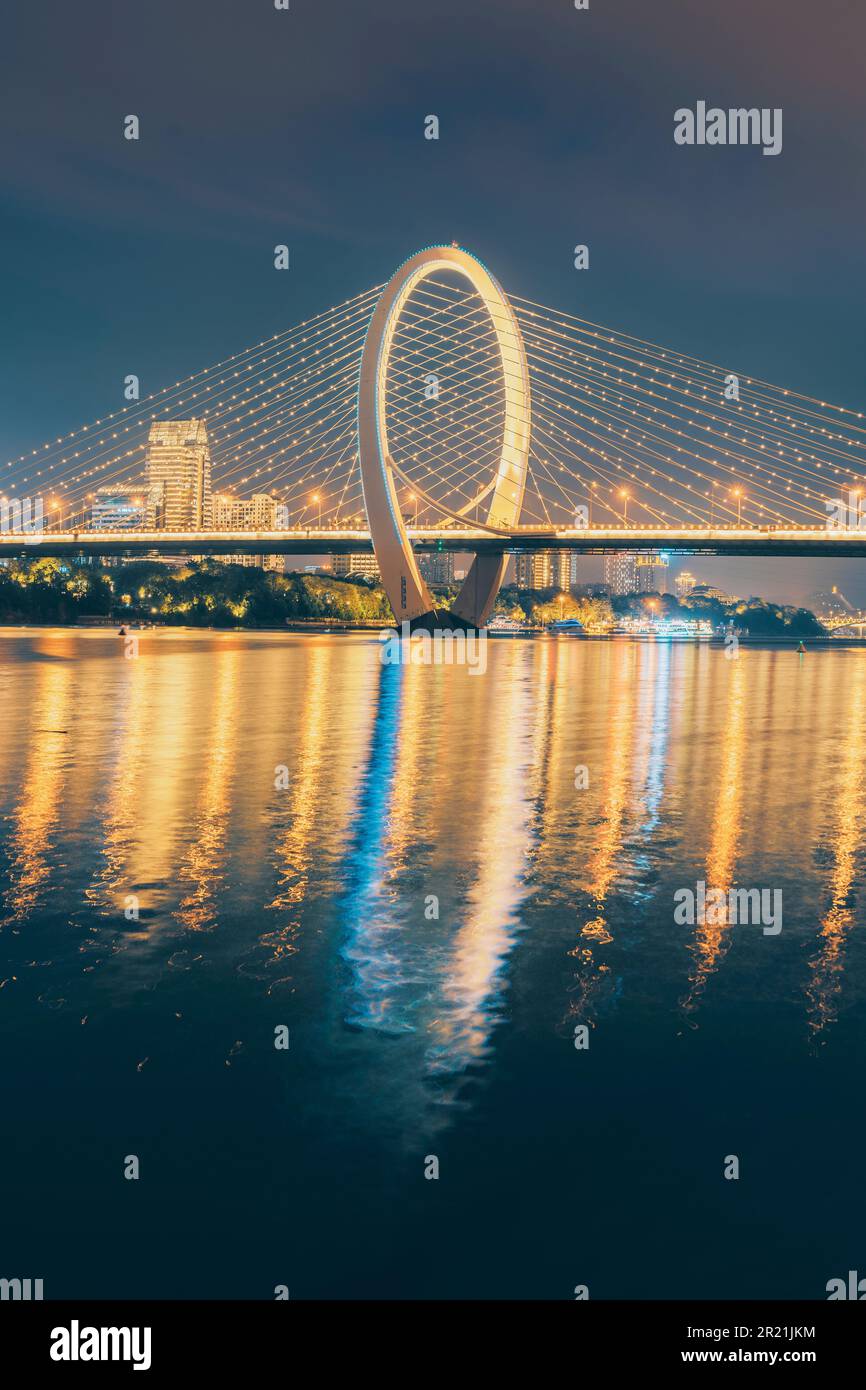 A stunning aerial view of Baisha Bridge in Liuzhou, Guangxi Zhuang ...