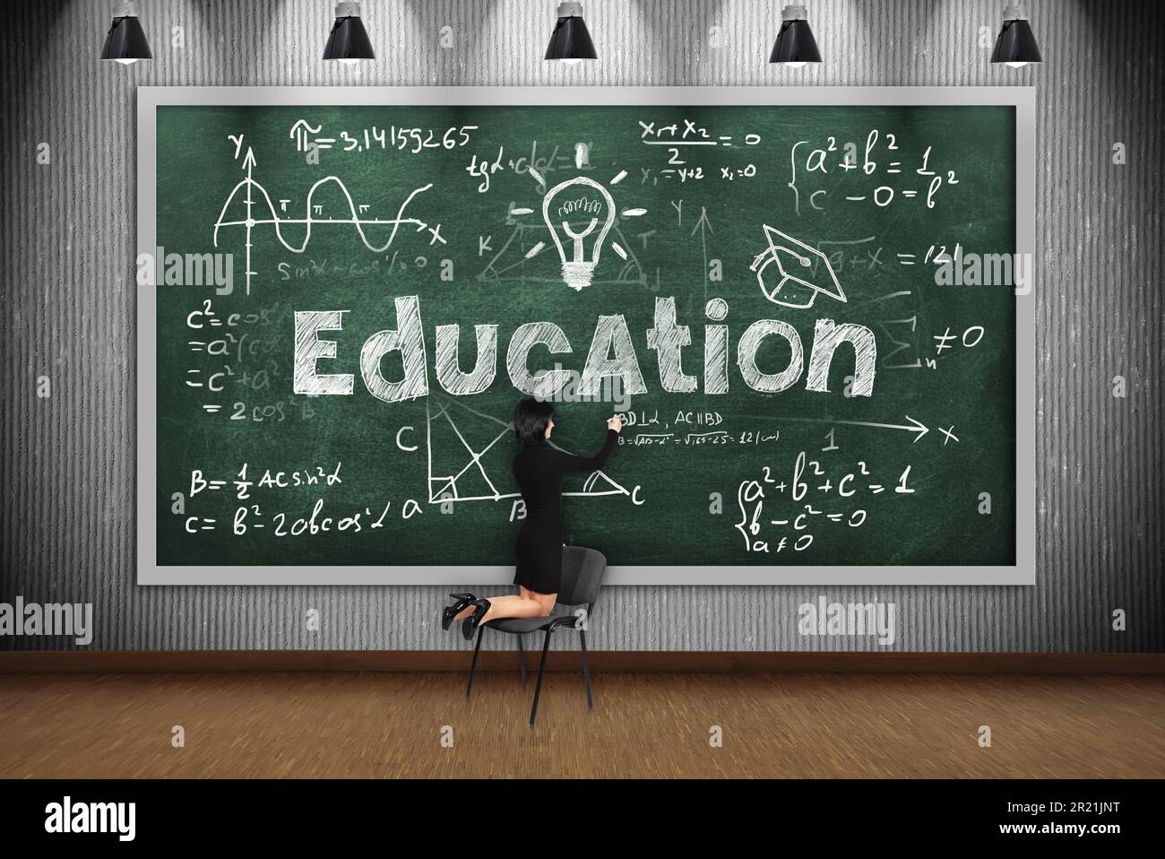 Blackboard maths formula hi-res stock photography and images - Alamy