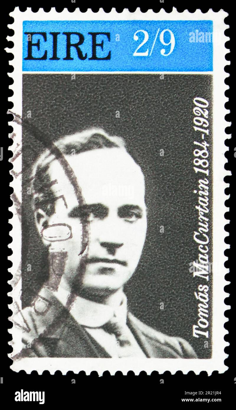 MOSCOW, RUSSIA - APRIL 08, 2023: Postage stamp printed in Ireland shows ...