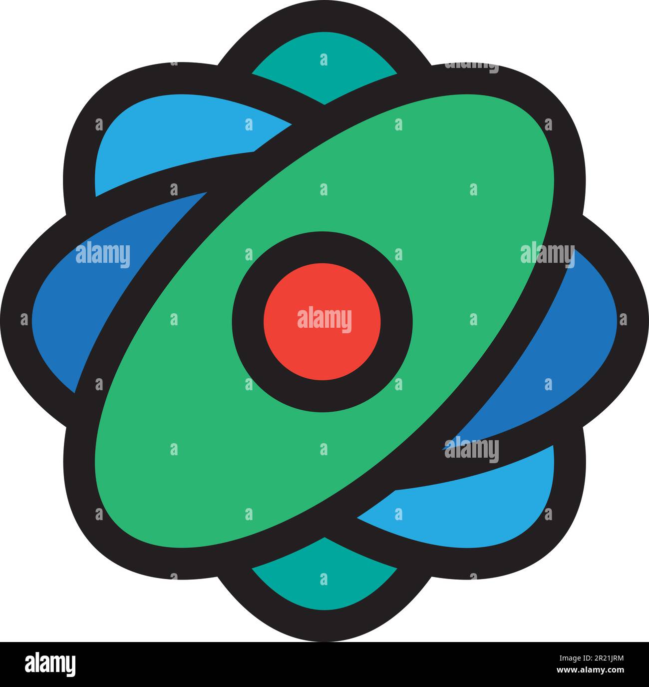 Cell core biology microscopic research icon vector. Natural organic ...