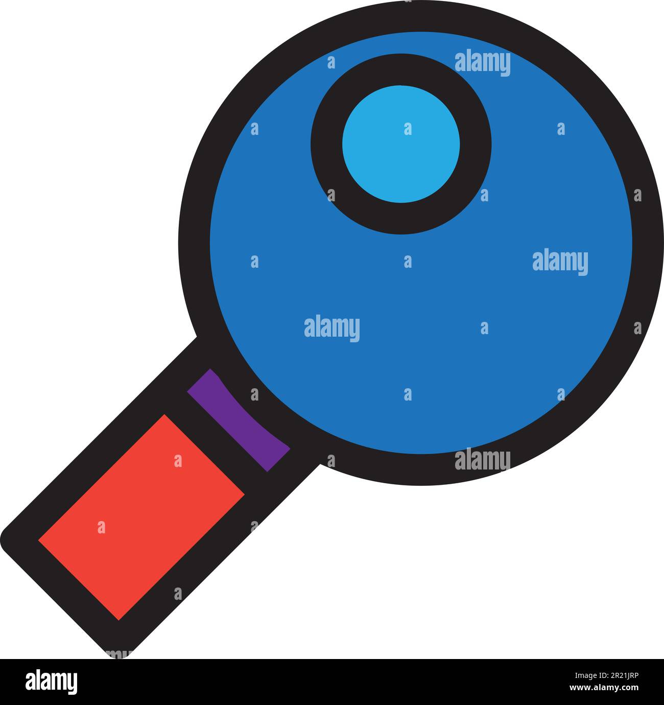 Magnifier glass tool for researching icon vector. Magnifying equipment ...