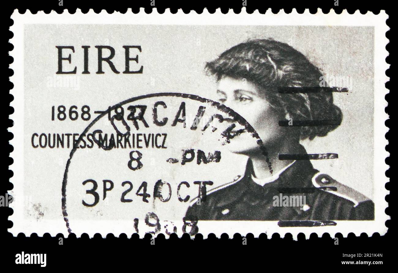 MOSCOW, RUSSIA - APRIL 08, 2023: Postage stamp printed in Ireland shows ...