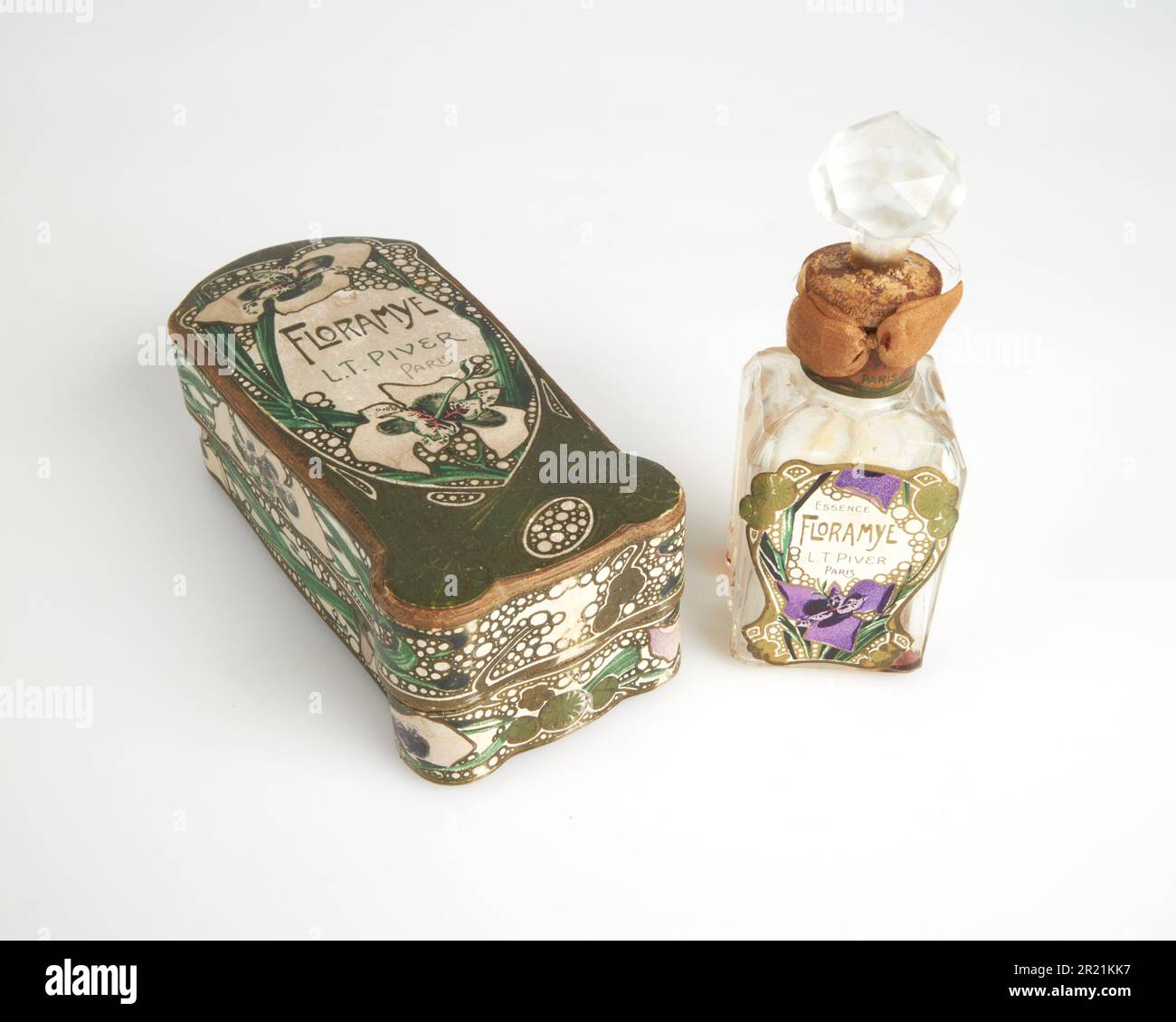 Antique 1900s Art Nouveau Floramye boxed perfume bottle by L.T. Piver ...