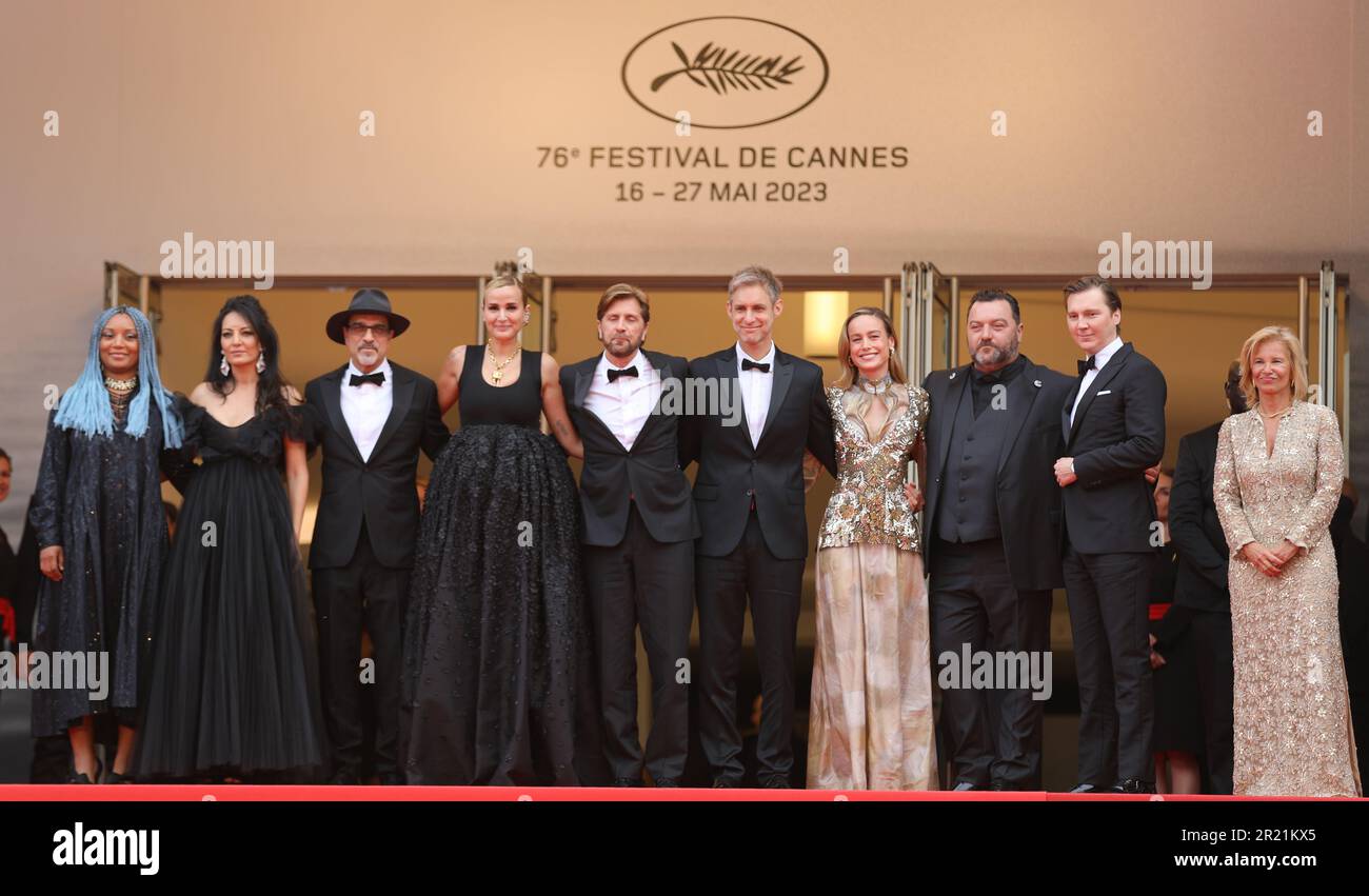 May 16, 2023, Cannes, Cote d'Azur, France: Jury members RUNGANO NYONI, MARYAM TOUZANI, ATIQ ...