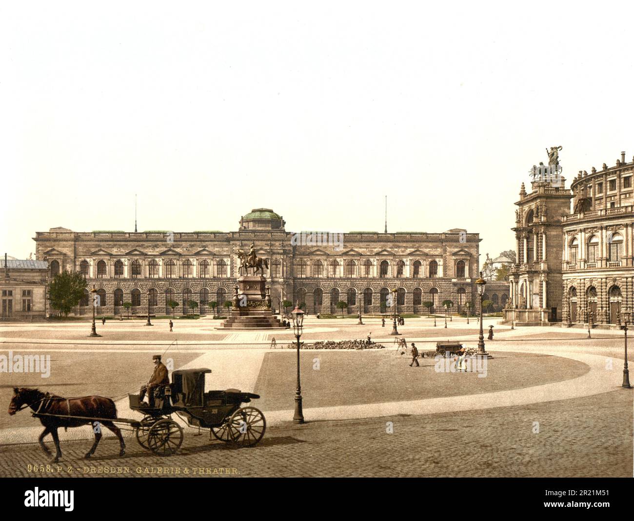 Gallery and Theatre in the Old Town of Dresden, Saxony, Germany ...