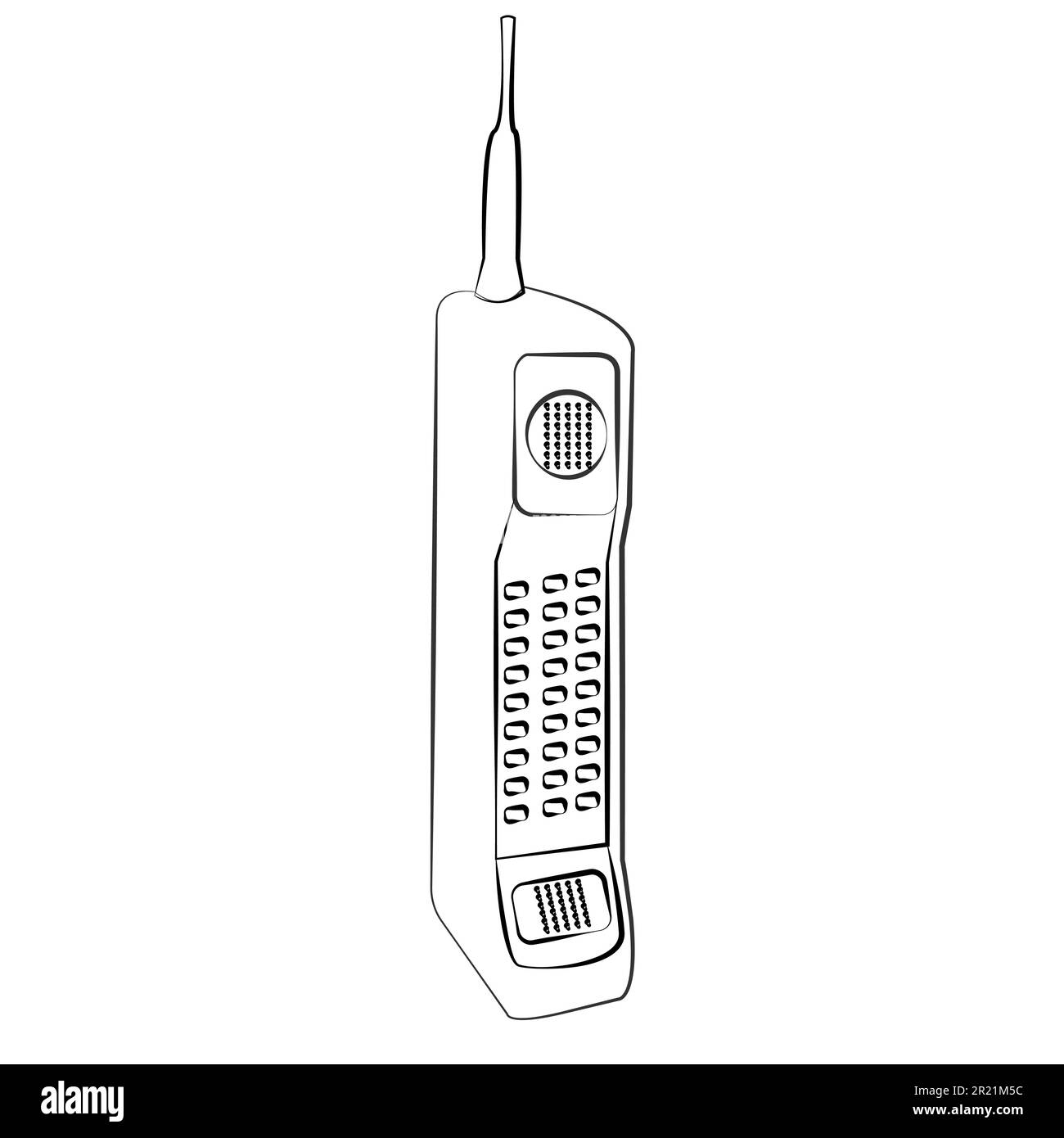 Old gray bulk cellular large push-button square retro hipster vintage ...