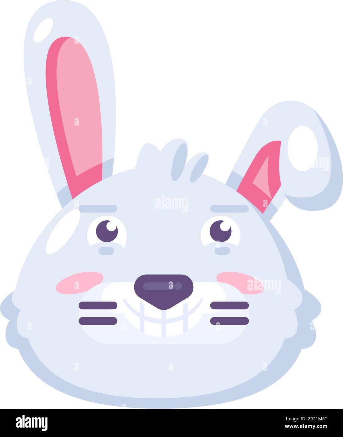 Bunny happy emoji laughing from funny joke vector. Happiness rabbit ...
