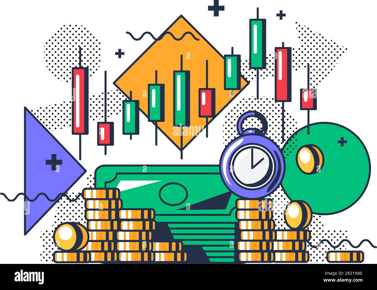 Finance exchange and trading on market vector. Trademarket financial ...