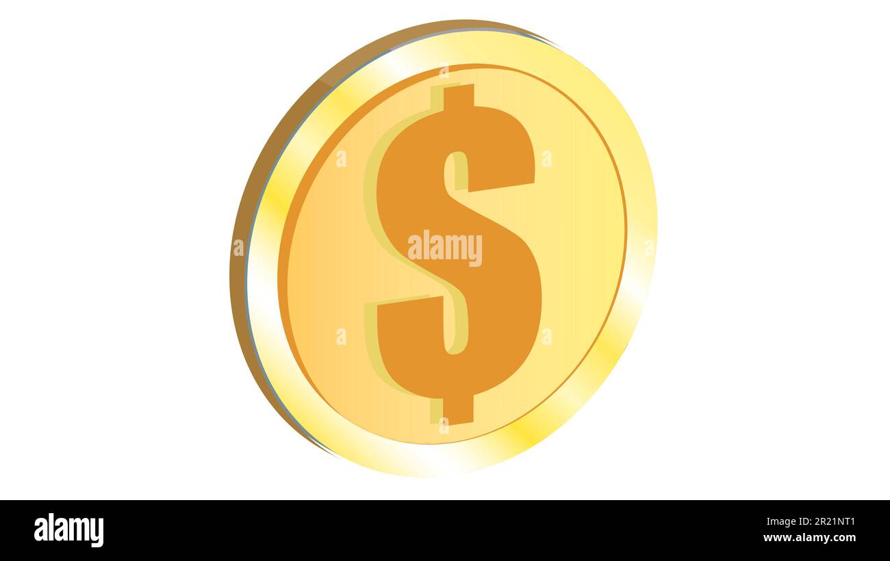 Money orange round flat isolated Stock Vector Images - Alamy
