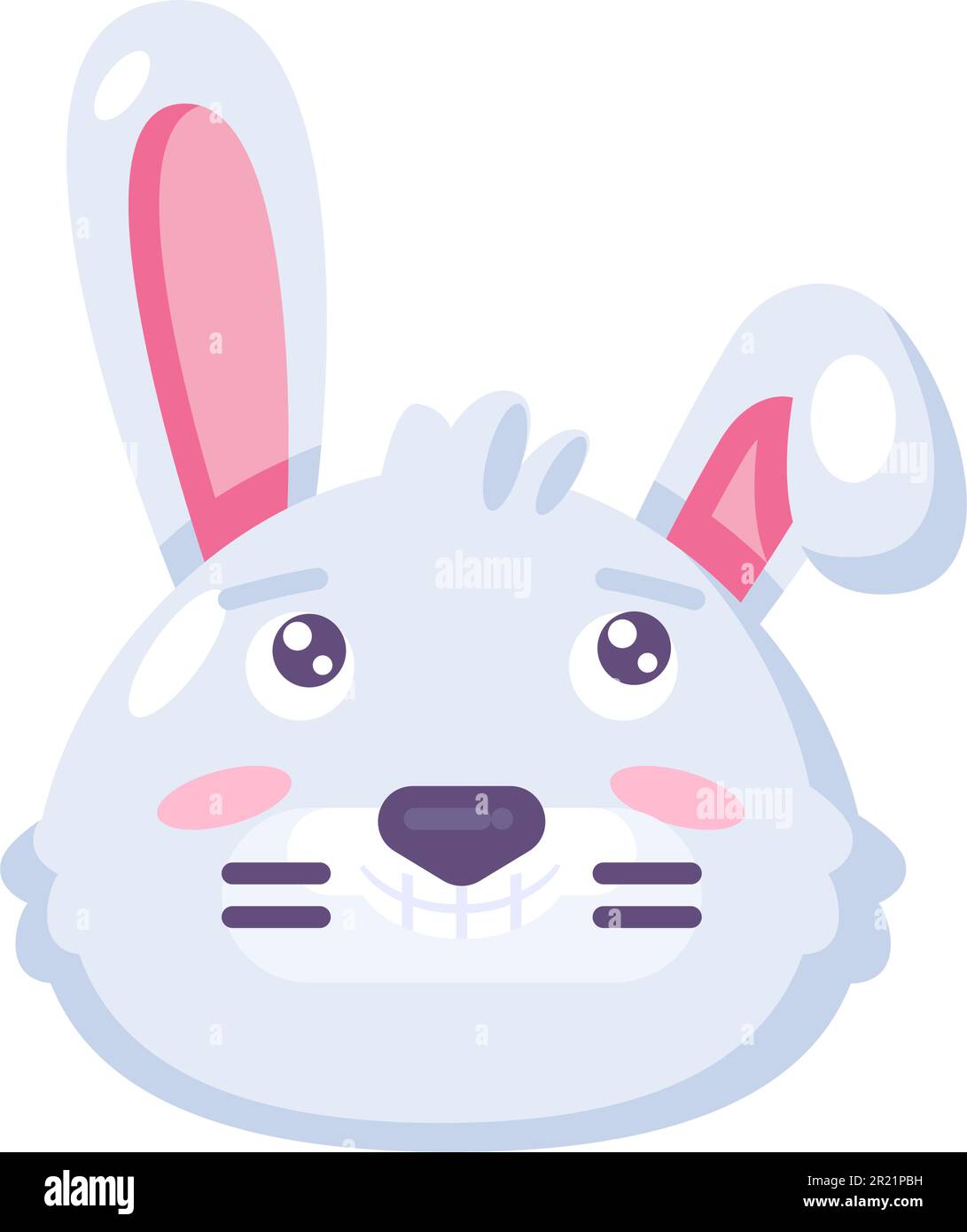Bunny happiness positive emoji smiling vector. Cute wild rabbit animal ...