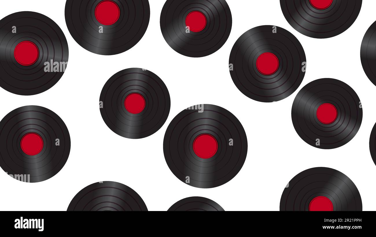 Seamless pattern from music audio of an old vintage retro hipster ...