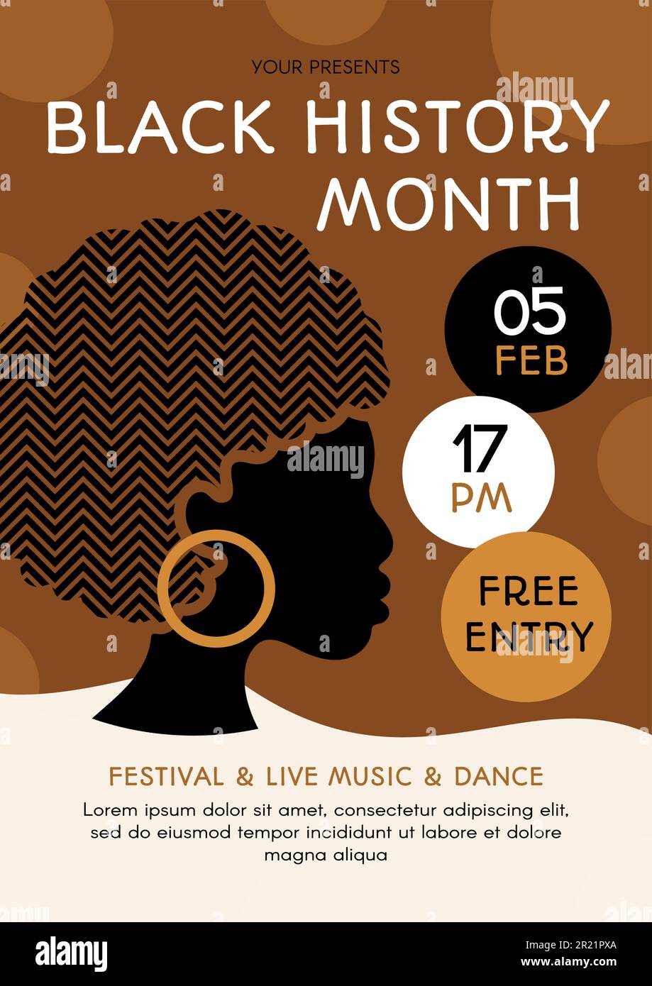 Black history month celebration poster vector. Winter historic holiday ...