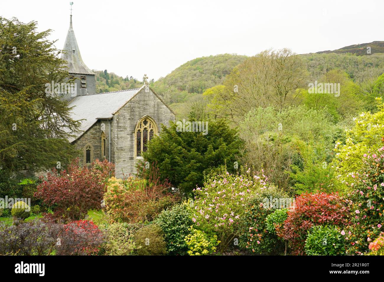 St Twrog's Church, Maentwrog, Gwynedd, North Wales. Image taken in ...