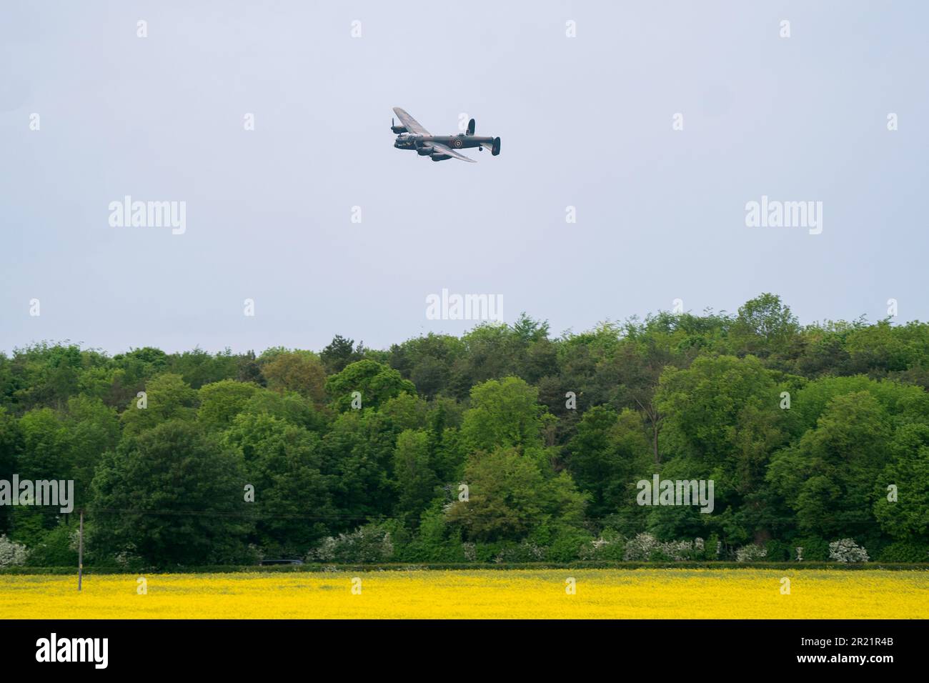 The UK's only airworthy Lancaster bomber, PA474, passes over ...
