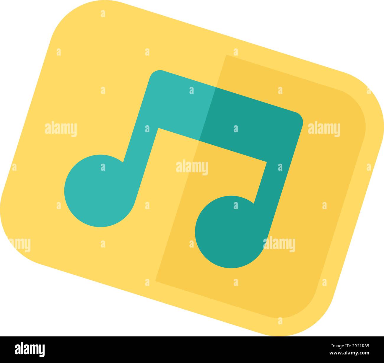 Double musical note symbol, graphic representation of melody key ...