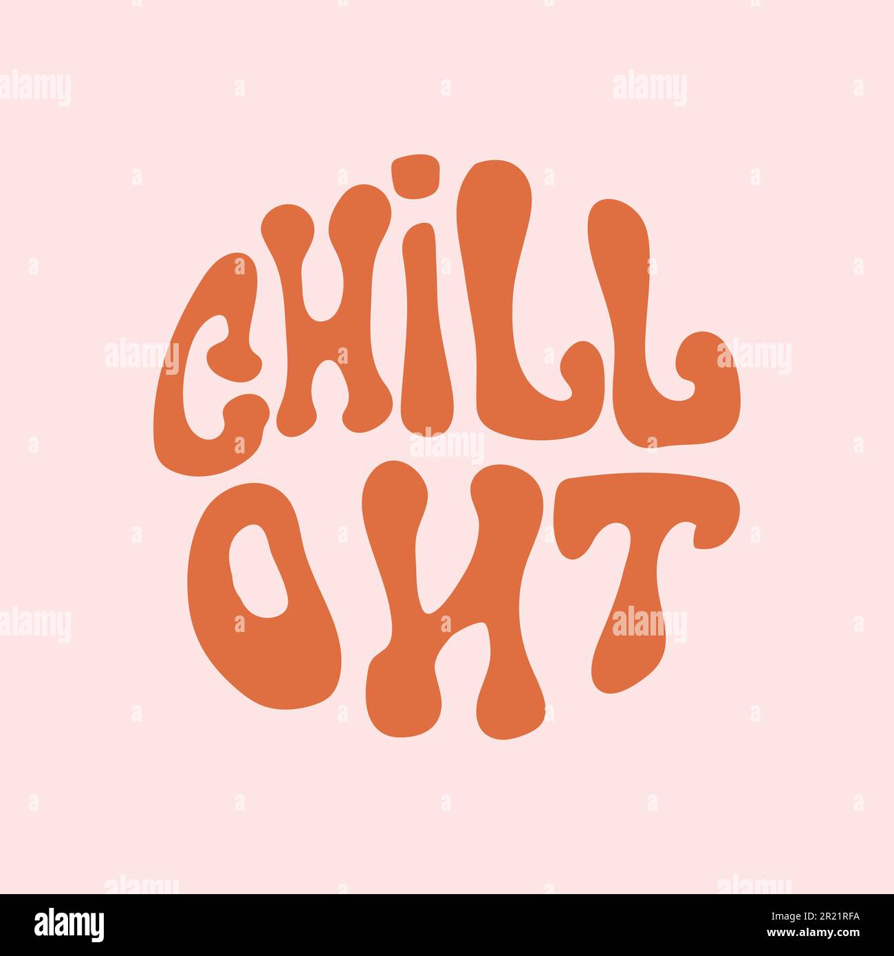 Chill out lettering isolated design in in a circle Stock Vector Image ...