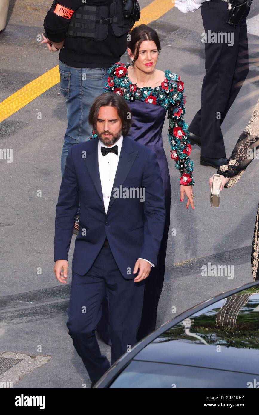 Cannes, France. 16th May, 2023. Charlotte Casiraghi and Dimitri Rassam ...