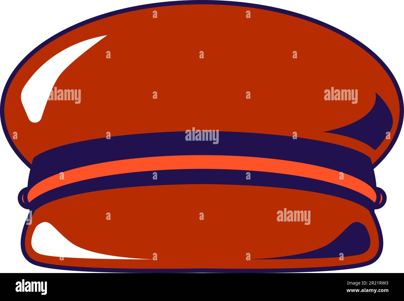 Cap headdress of aircraft pilot. Airliner captain headwear with visor ...