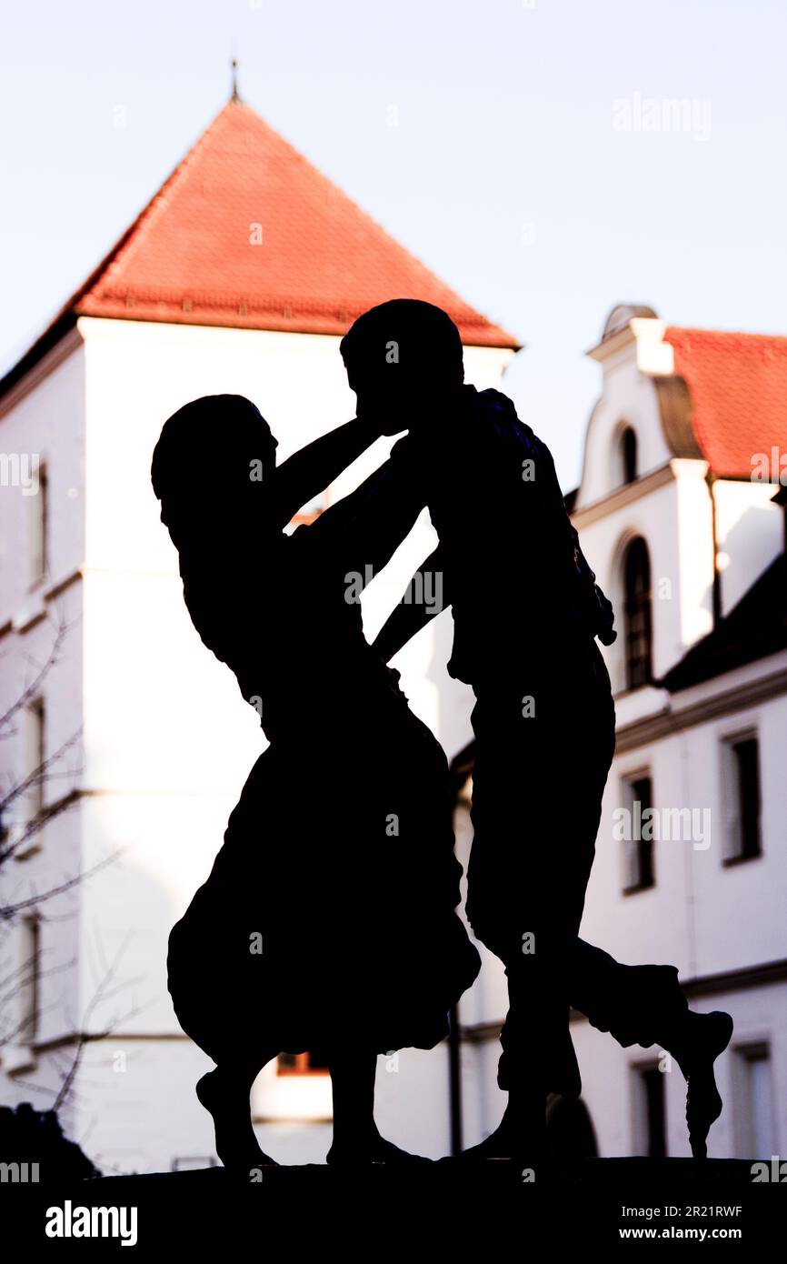 silhouette of dancing statues Stock Photo - Alamy
