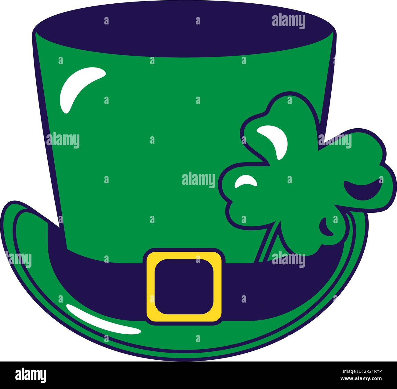 Fairy leprechaun green high top hat dyed with four leaf clover talisman ...