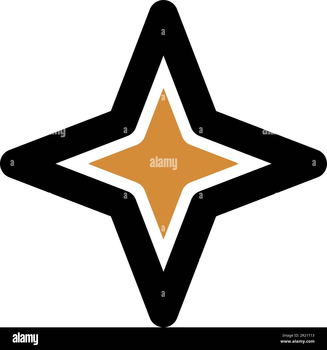 Luxury symbol sun with black center and sharp rays. Mystic symbol of ...