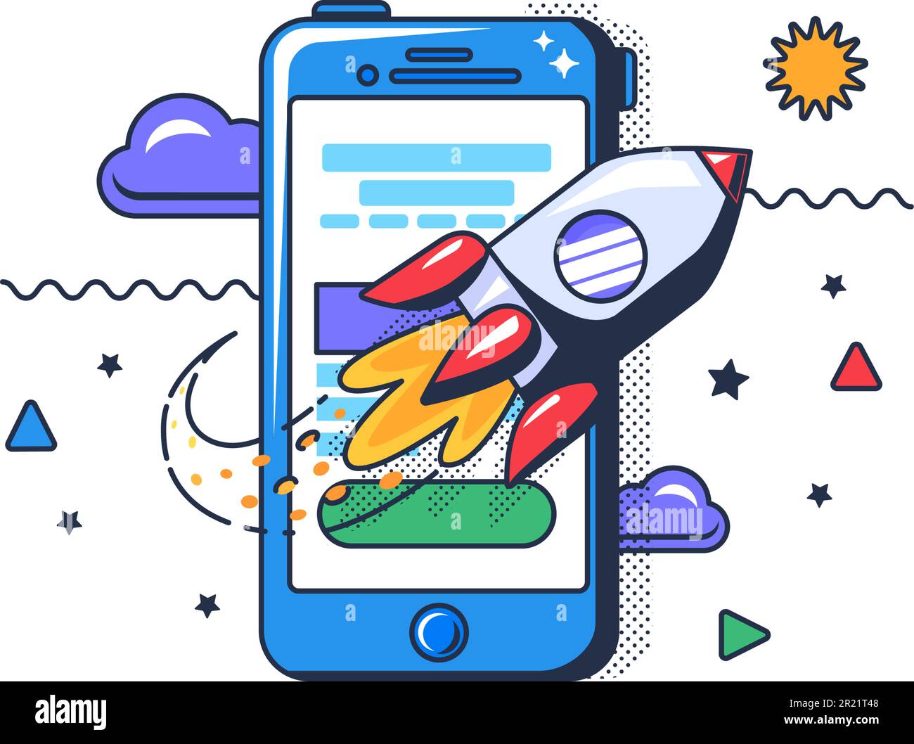 Mobile launch platform Stock Vector Images - Alamy