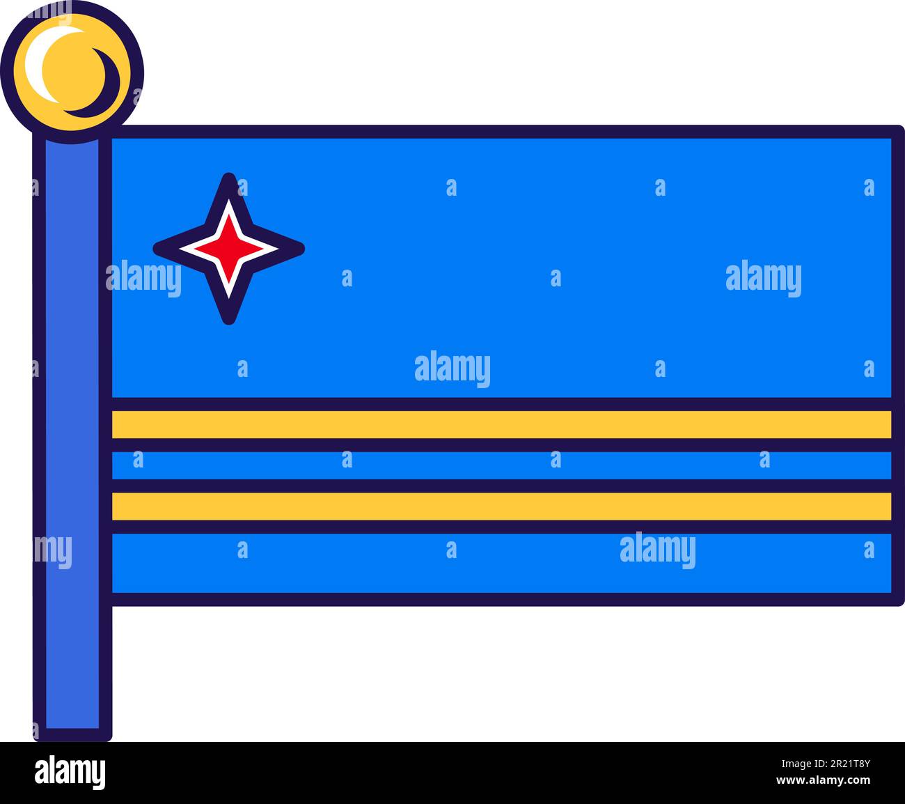 Aruba flag history Stock Vector Images - Alamy