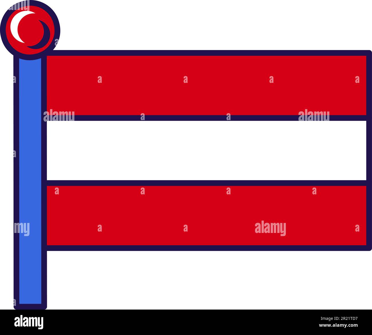 Austria europe country flag on flagstaff vector. Austrian national ...