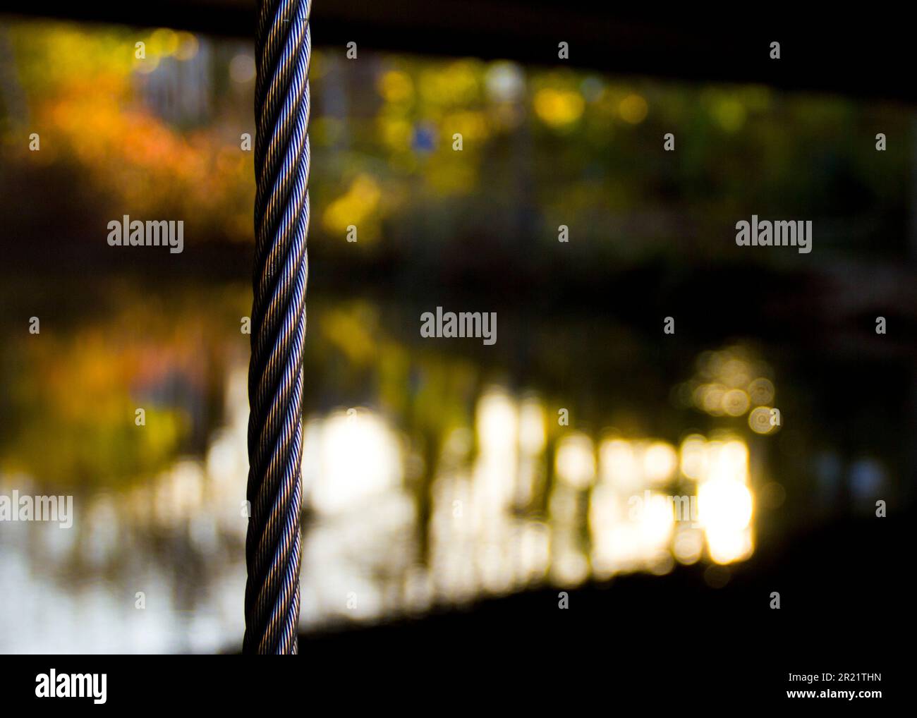 a steel rope on a bridge Stock Photo - Alamy
