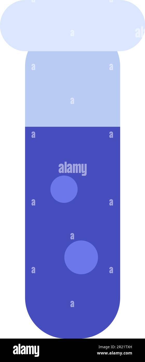 Glass alchemy test tube icon with. Tall vessel for magic experiment ...