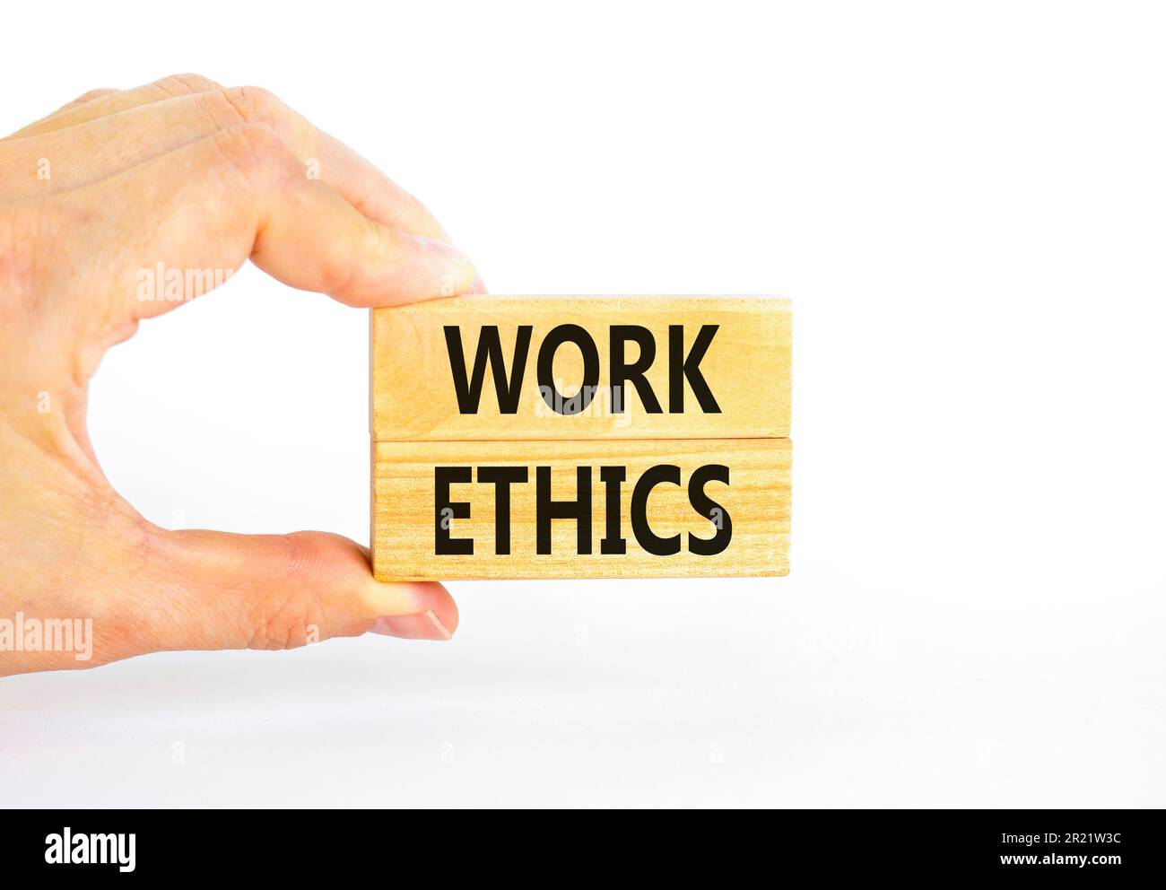 Work ethics symbol. Concept words Work ethics on beautiful wooden block ...