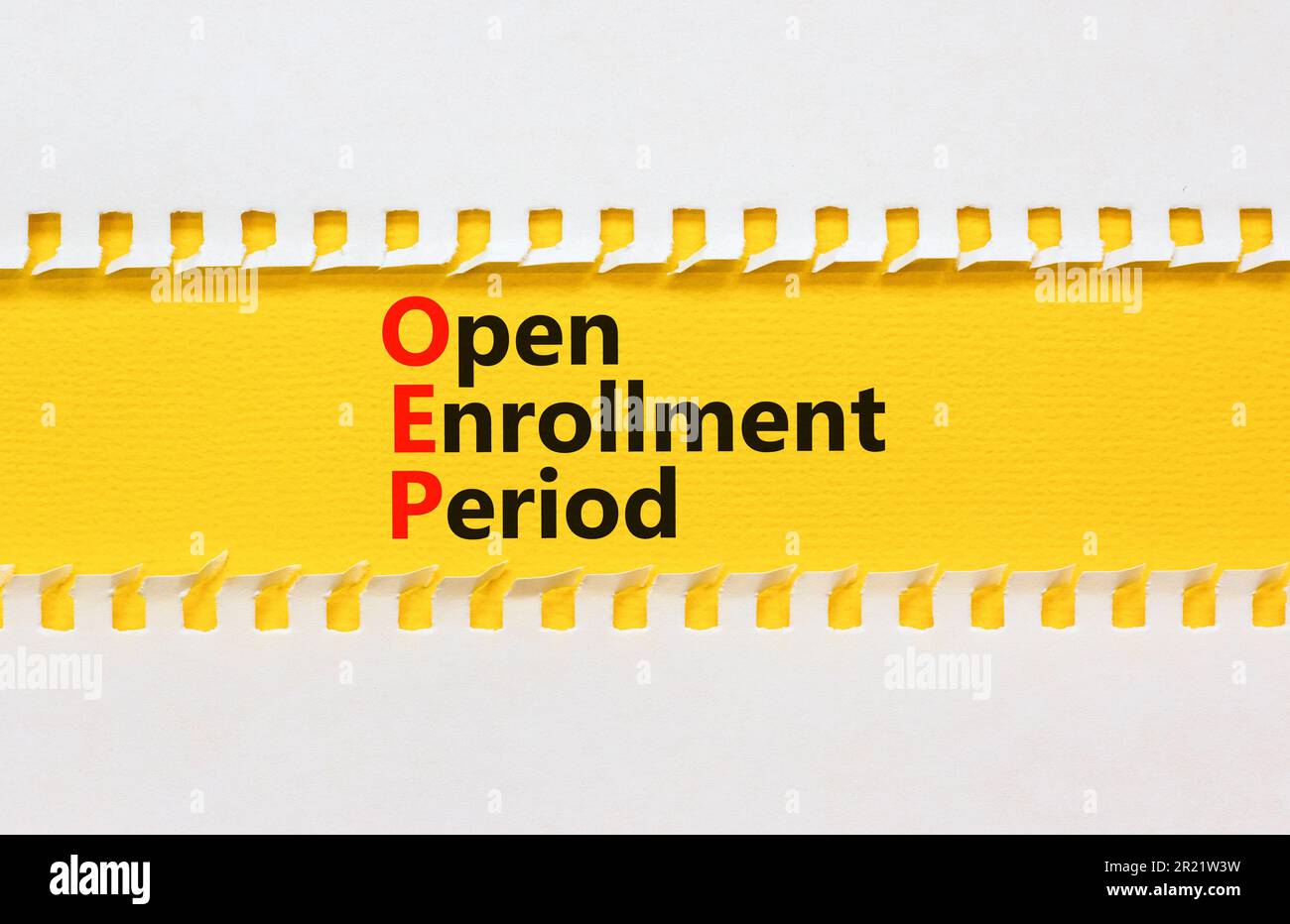 OEP symbol. Concept words OEP Open enrollment period on beautiful ...