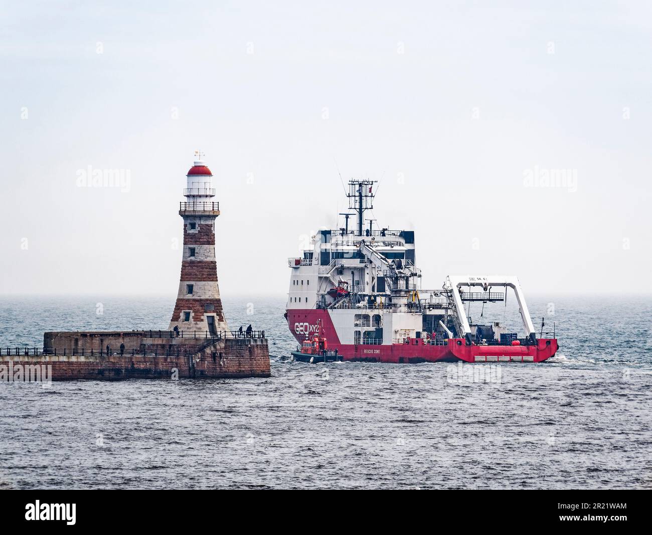 Geo Ocean 111, an offshore survey and supply vessel leaves the river ...
