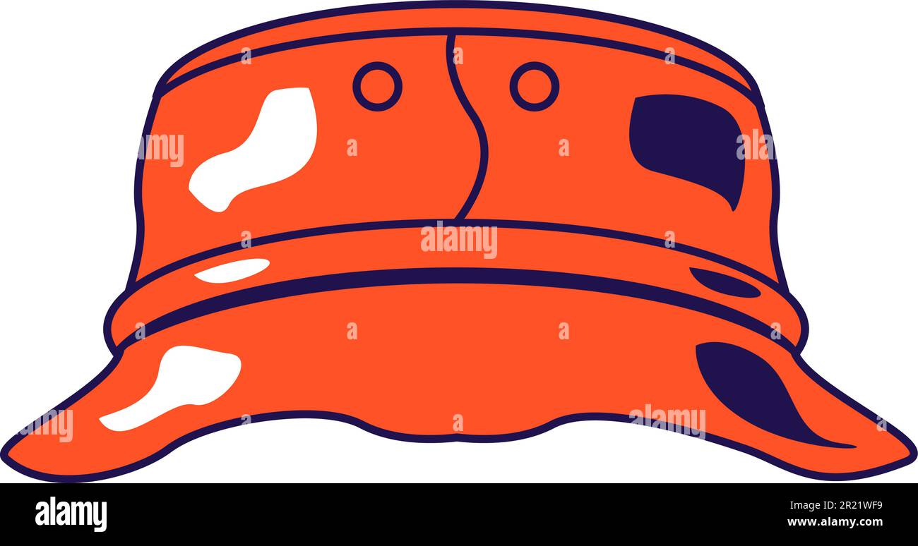 Traveler panama, tourist or fisherman hat with round brim. Sun ...