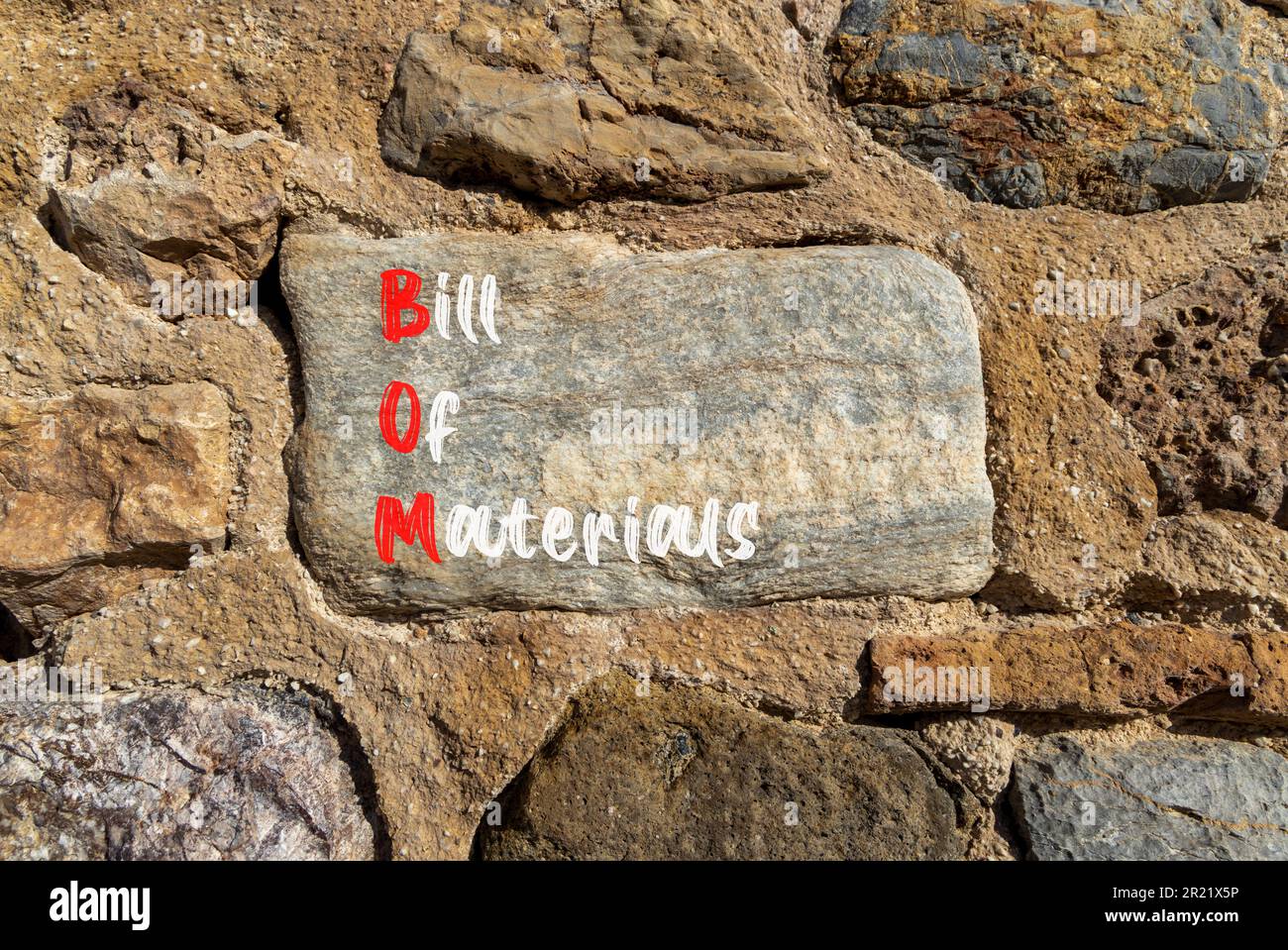 BOM bill of materials symbol. Concept words BOM bill of materials on ...