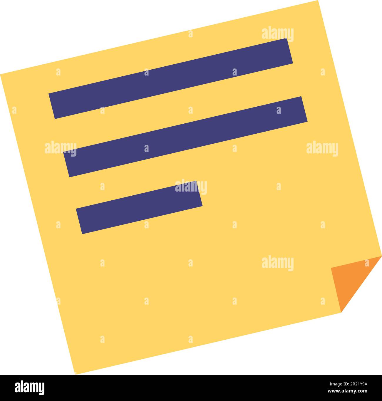 Adhesive square sheet of paper for important daily notes. Sticky paper ...